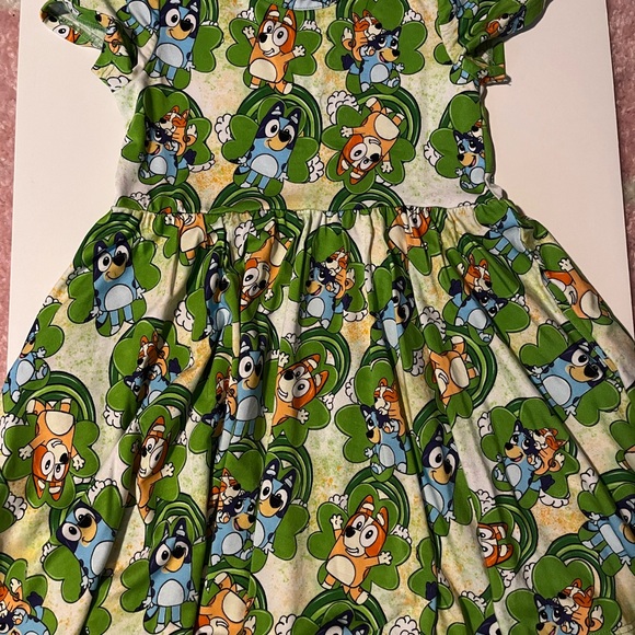 Little Snuggles | Dresses | Bluey And Bingo Inspired Green Dress | Poshmark